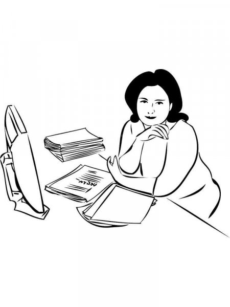 Accountant coloring pages