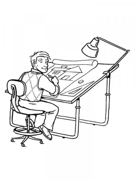 Architect coloring pages
