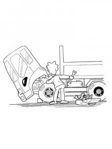 Driver coloring pages