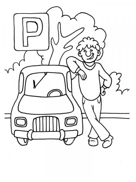 Driver coloring pages