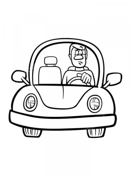 Driver coloring pages