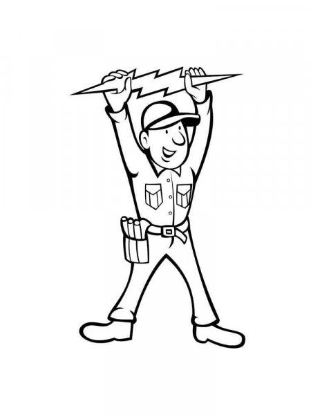 Electrician coloring pages