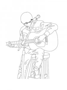 Guitar Player coloring pages
