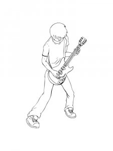 Guitar Player coloring pages