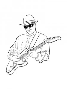 Guitar Player coloring pages