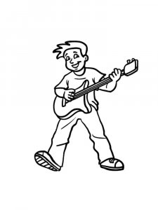 Guitar Player coloring pages
