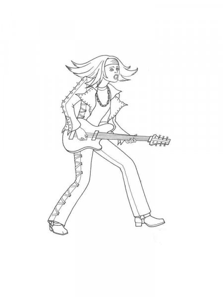 Guitar Player coloring pages