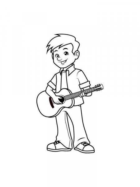 Guitar Player coloring pages