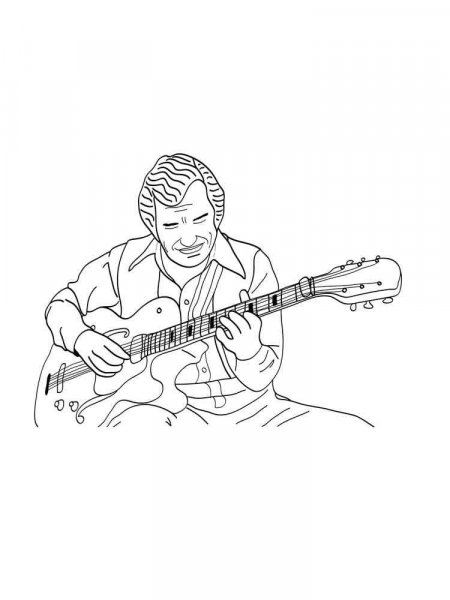 Guitar Player coloring pages