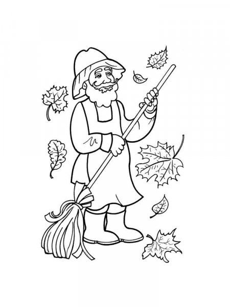 Janitor coloring pages