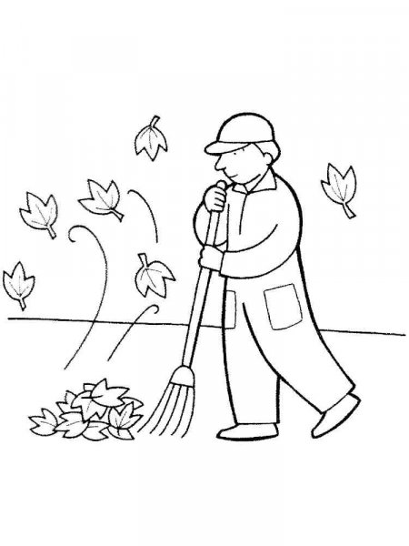 Janitor coloring pages