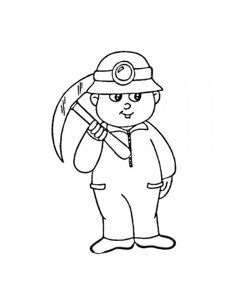 Miner coloring pages