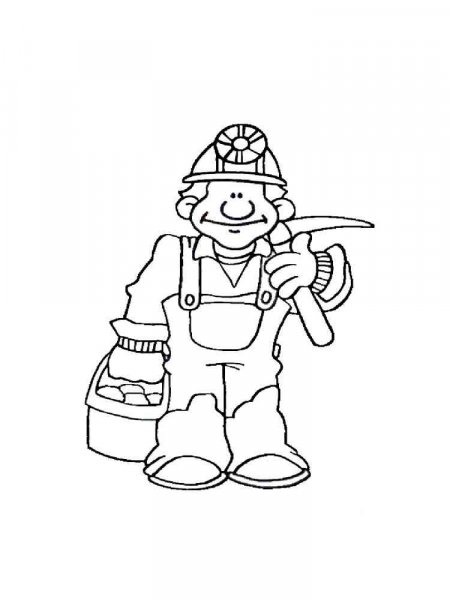 Miner coloring pages
