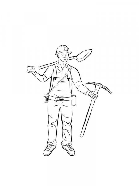 Miner coloring pages