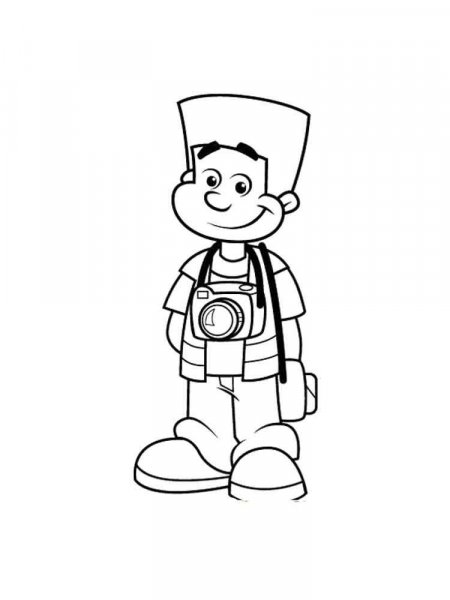 Photographer coloring pages