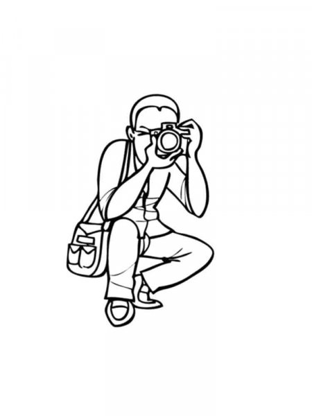 Photographer coloring pages