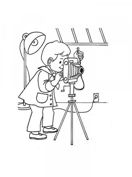 Photographer coloring pages