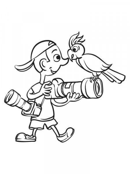 Photographer coloring pages