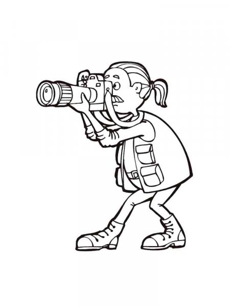 Photographer coloring pages