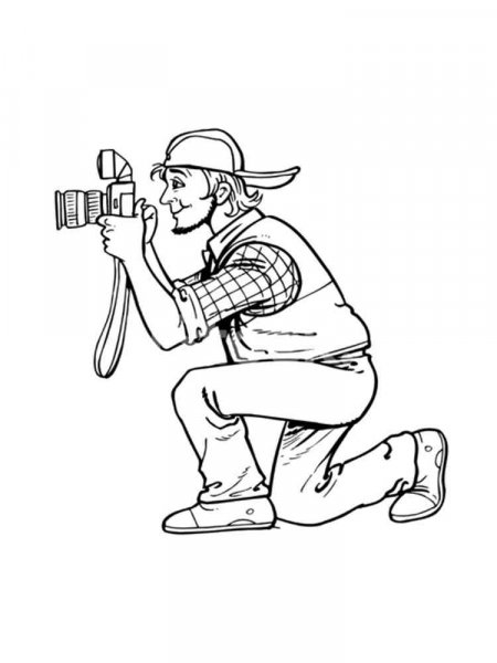 Photographer coloring pages