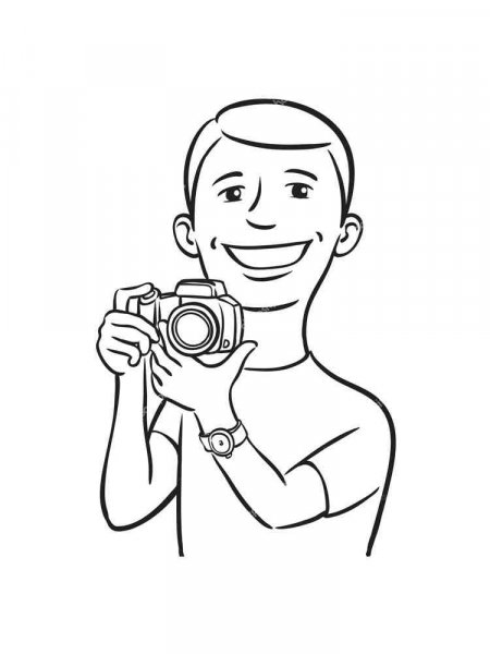 Photographer coloring pages