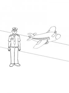 Pilot coloring pages