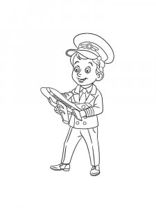 Pilot coloring pages
