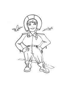 Pilot coloring pages