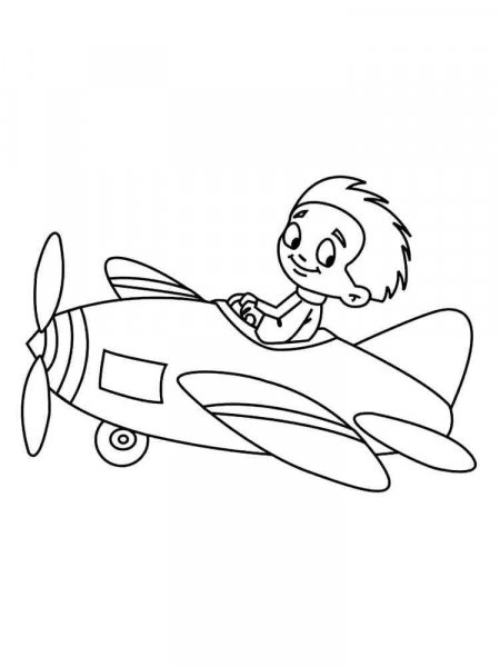 Pilot coloring pages