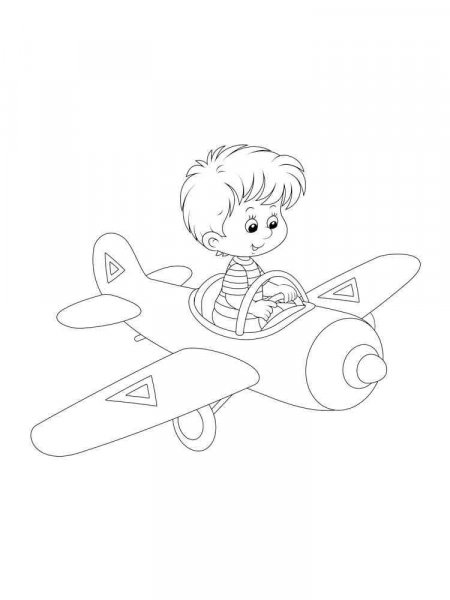 Pilot coloring pages
