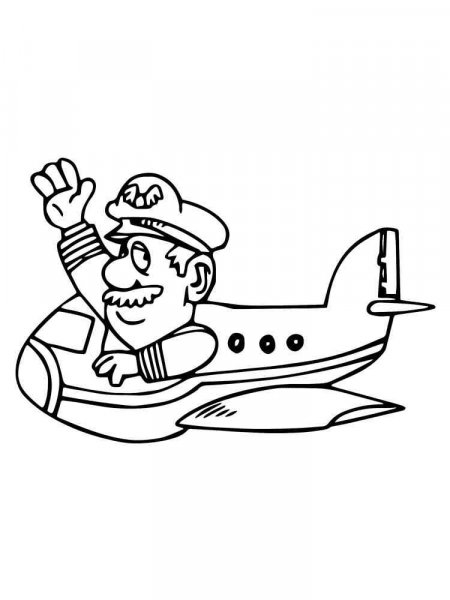 Pilot coloring pages