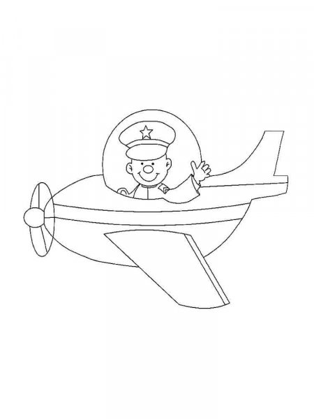 Pilot coloring pages