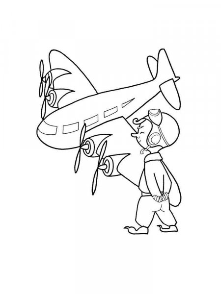 Pilot coloring pages