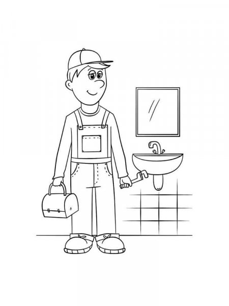 Plumber coloring pages
