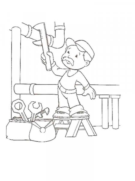 Plumber coloring pages