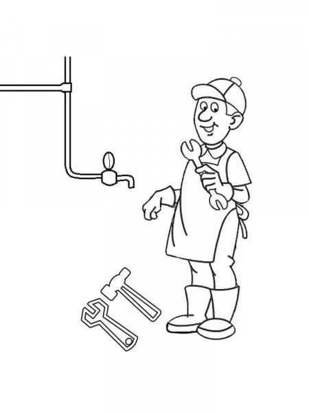 Plumber coloring pages