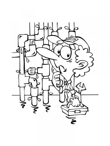 Plumber coloring pages
