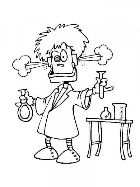 Scientist coloring pages