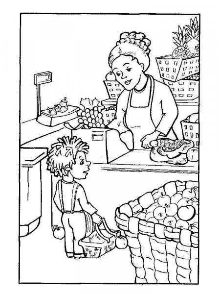 Seller coloring pages