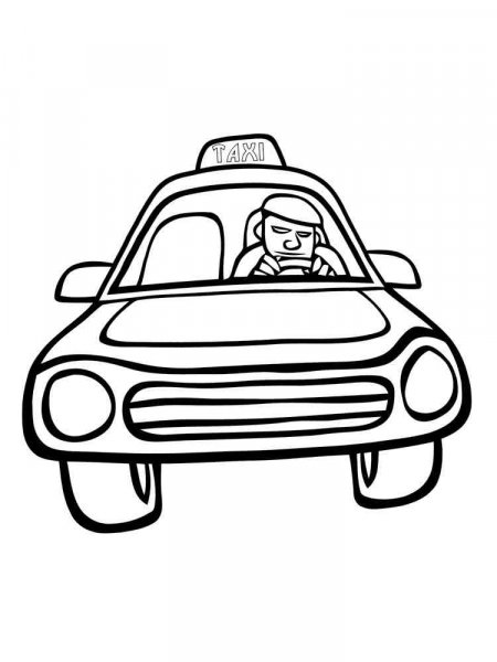 Taxi Driver coloring pages