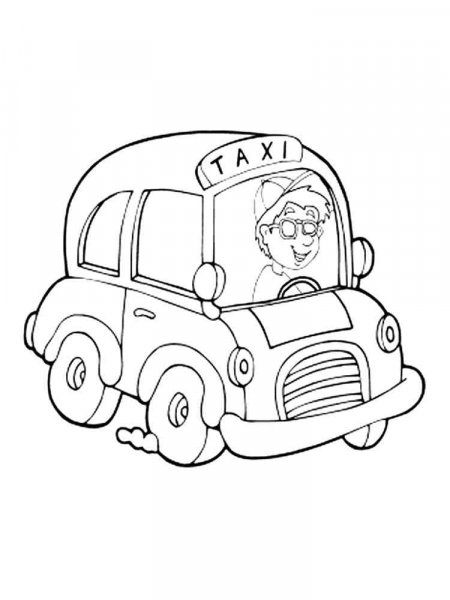 Taxi Driver coloring pages