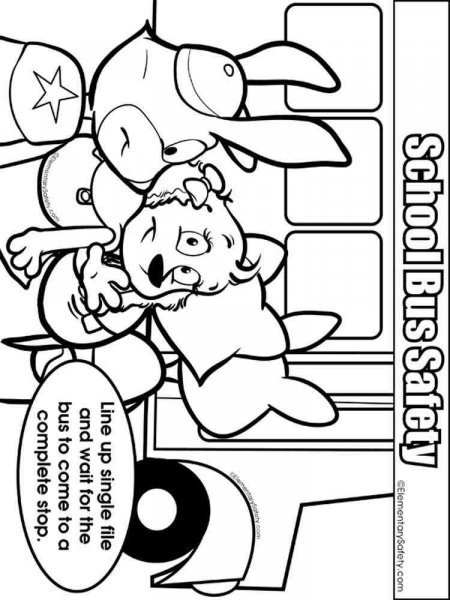 School Bus Safety coloring pages