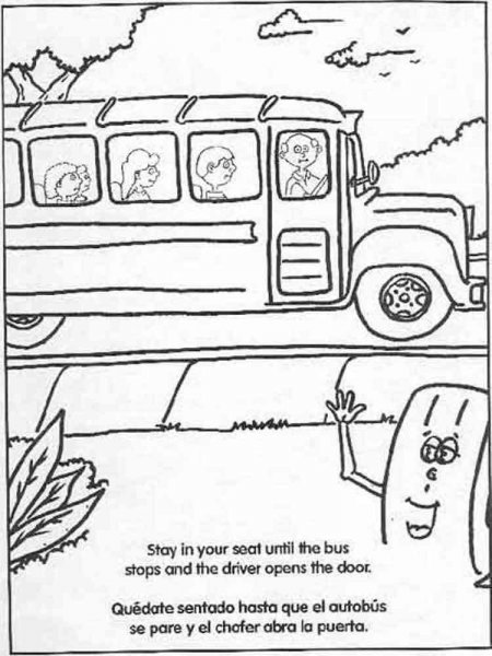 School Bus Safety coloring pages