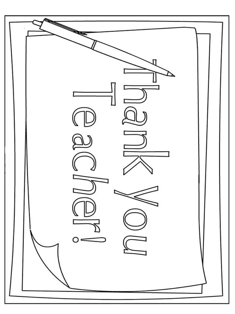 Teacher Appreciation Coloring Pages