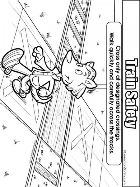 Train Safety coloring pages