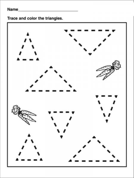 Triangles coloring pages