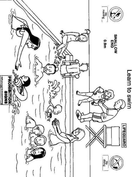 Water Safety coloring pages
