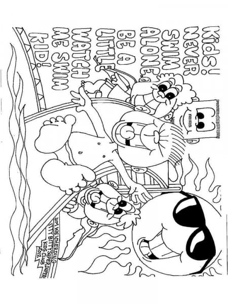 Water Safety coloring pages