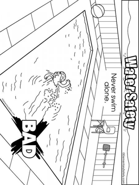 Water Safety coloring pages