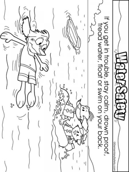 Water Safety coloring pages